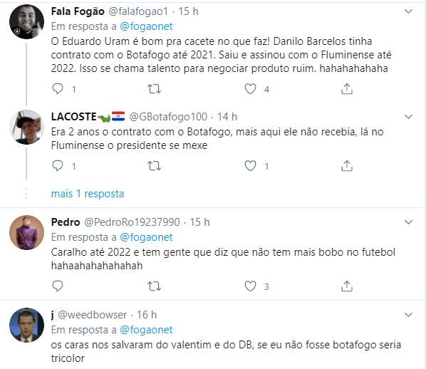 Saída de Barcelos divide torcedores alvinegros em rede social ... Saída de Barcelos divide torcedores alvinegros em rede social ...